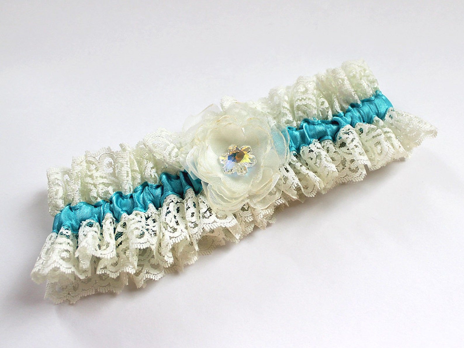 Snowflake Garterwinter Wedding Garter Flower Garter Lace - Etsy