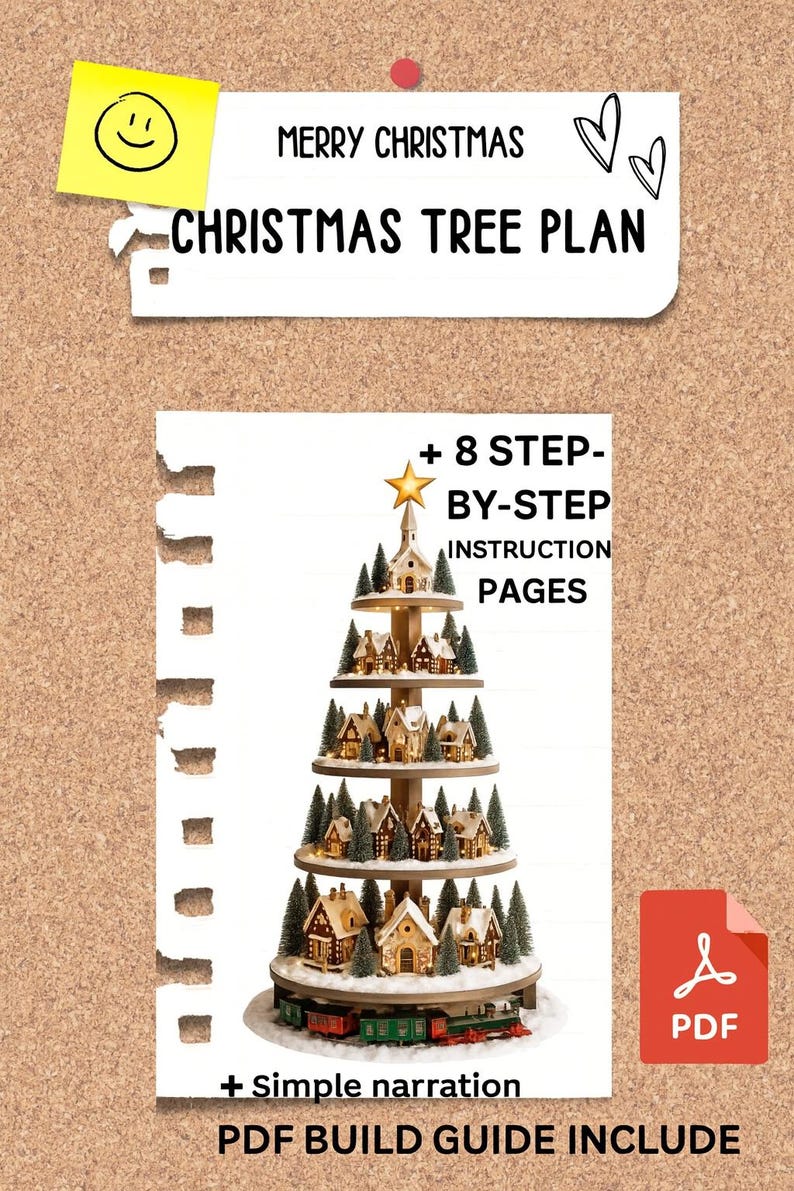 Wooden Christmas Village Tree Stand Plans | Tiered Holiday Display ...
