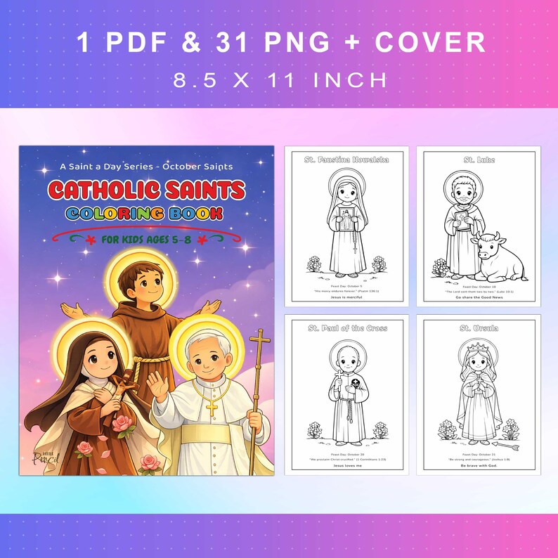 Catholic Saints Coloring Pages Printable | Christian Kids Activity Ages ...