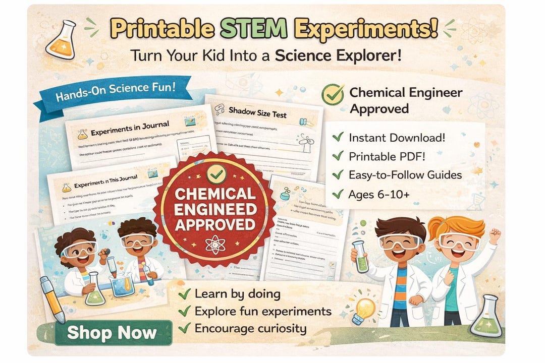 Kids Science Lab Journal | Printable STEM Experiments for Kids ...