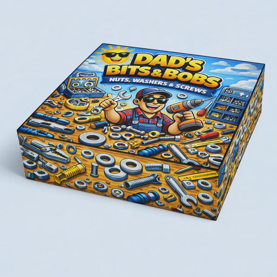 Dad’s Bits and Bobs Wooden Storage Box – Nuts, Bolts & Screws ...