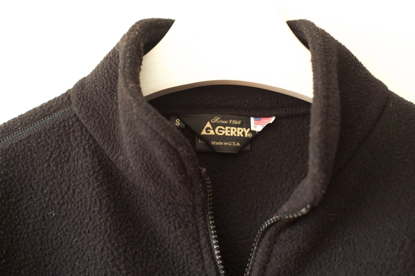 Vintage Gerry Black Fleece Jacket Made in USA Mens Small / - Etsy