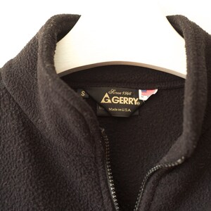 Vintage Gerry Black Fleece Jacket, Made in USA, Mens Small / ITEM522 - Etsy