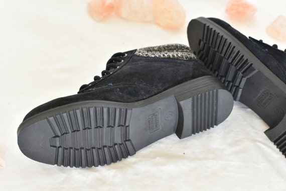 Vintage Rugged Outback Sweater Cuff Blue Suede Ankle … - Gem