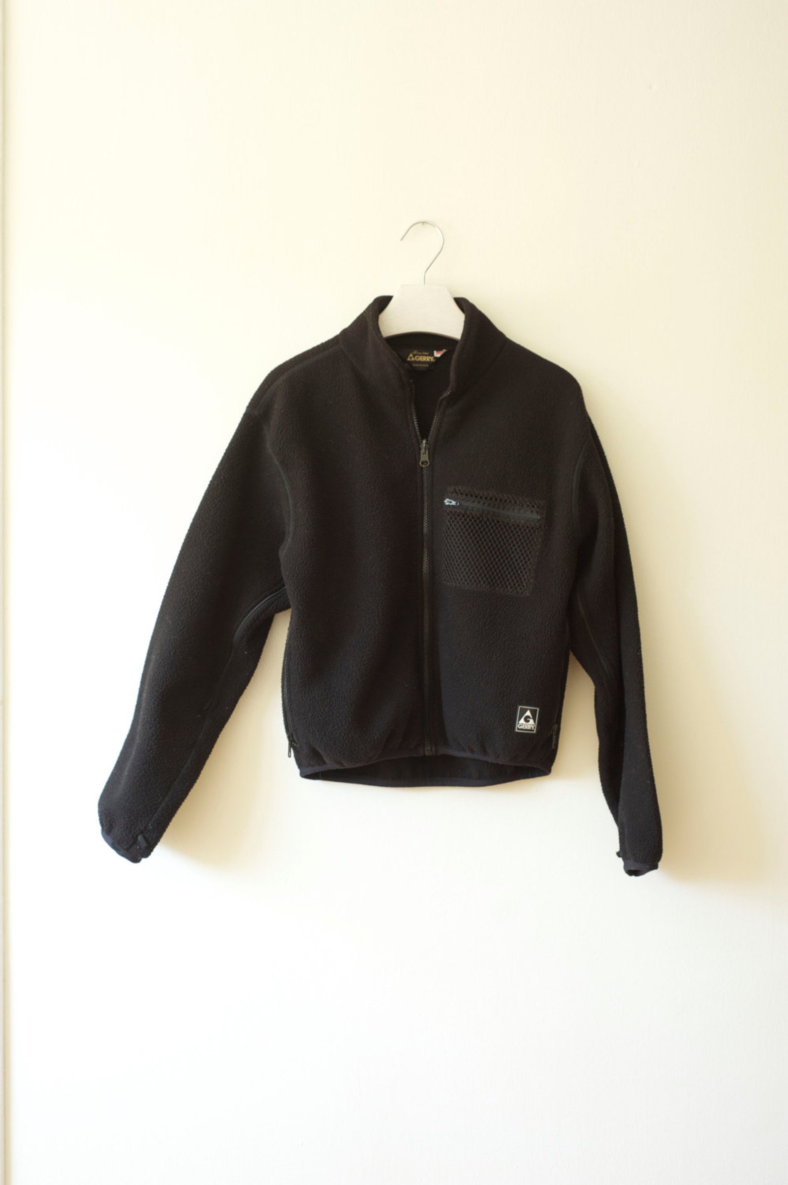 Vintage Gerry Black Fleece Jacket Made in USA Mens Small / - Etsy