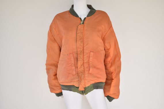 Vintage Military MA-1 Flight Bomber Jacket Reversible… - Gem