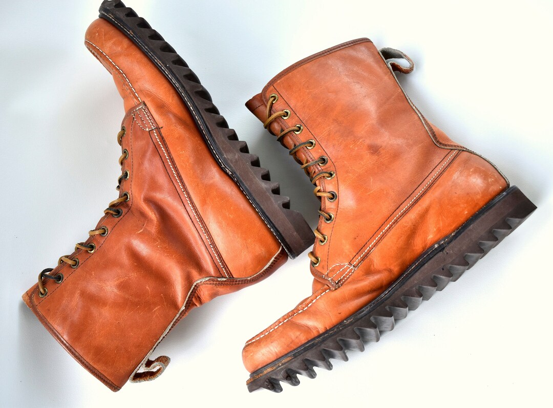 Vintage Rare Hack Sole Knapp Moc Toe Logger Leather Lace up Work Boots Mens 10 11 Itemz20 - Etsy
