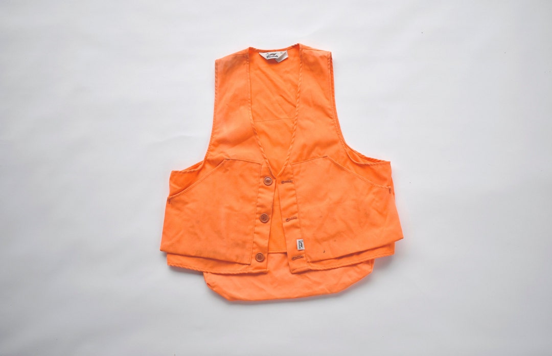Vintage 70s Orange Hunting Vest by Duxbak Size M Item - Etsy