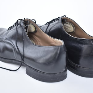 Vintage 1941 Military Black Leather Combat Oxfords Mens 8 1/2 W Itemn2 ...