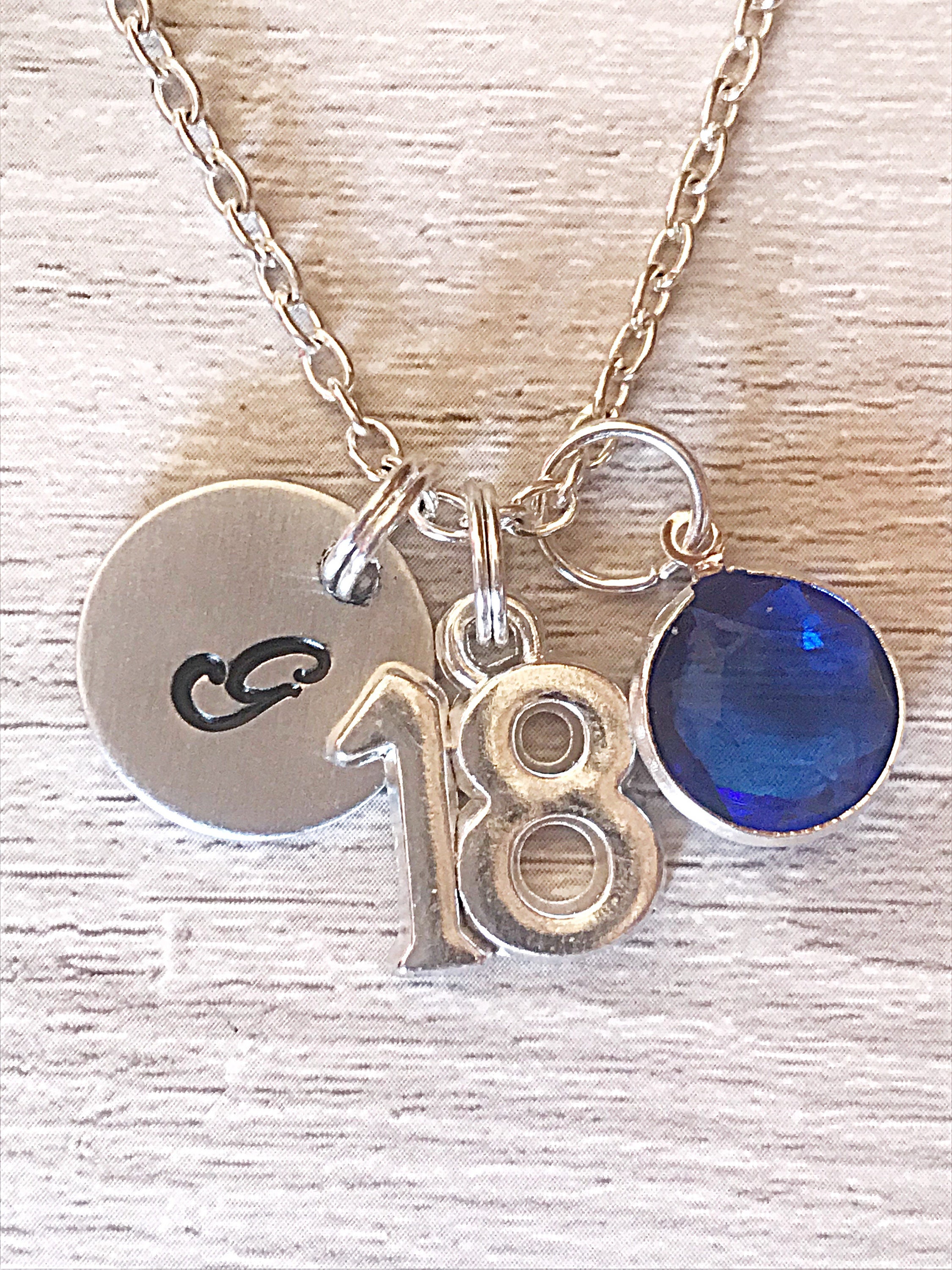 18th Birthday Necklace Personalised Necklace Number - Etsy UK