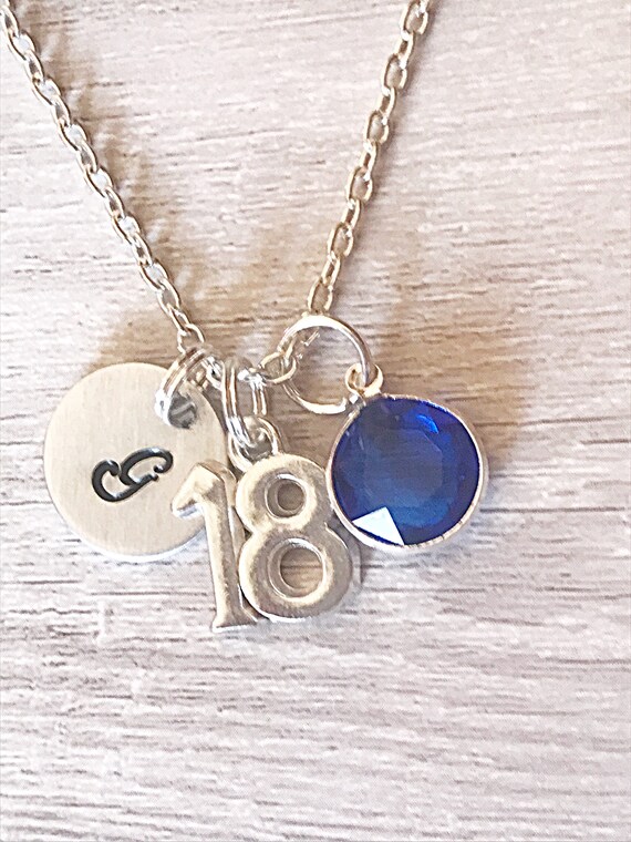 18th Birthday Necklace Personalised Necklace Number | Etsy UK