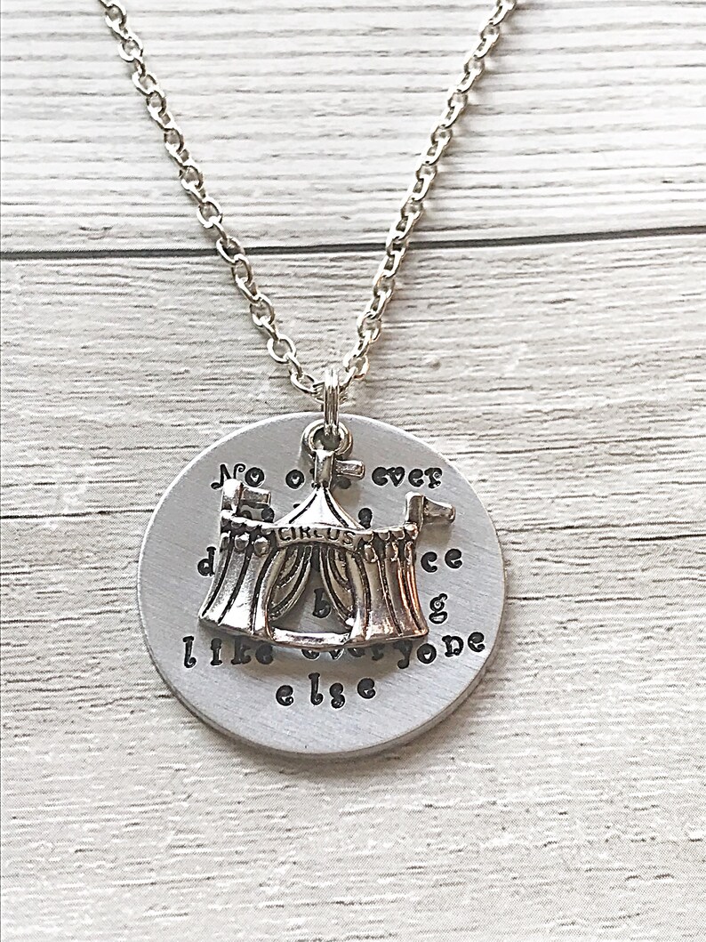 Circus Charm Necklace For Her Hand Stamped Necklace Pendant | Etsy