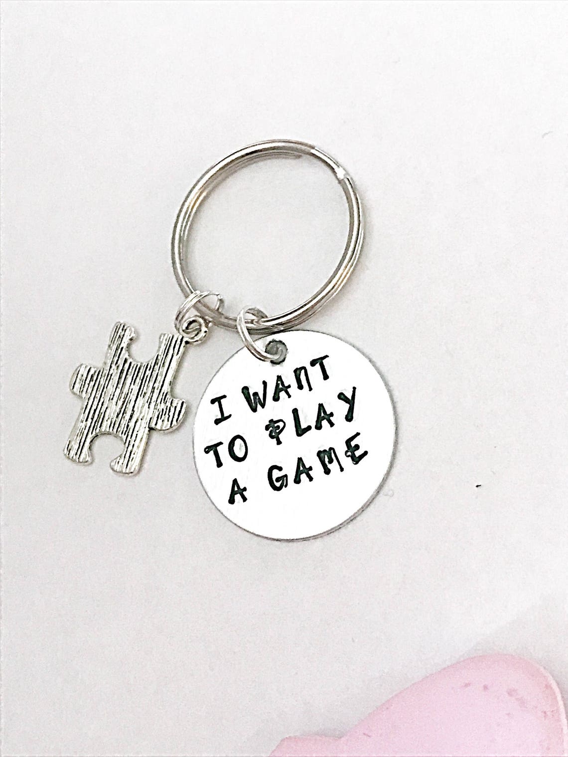Saw Movie Keyring Horror Movie Keyring I Want to Play A - Etsy UK