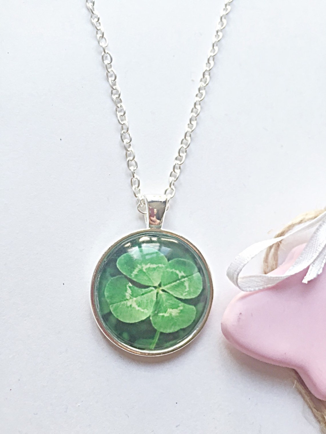 Irish Emblem St Patricks Necklace Shamrock Necklace Four | Etsy UK