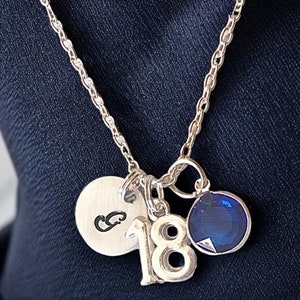 18th Birthday Necklace, Personalised Necklace, Number Necklace, Hand ...
