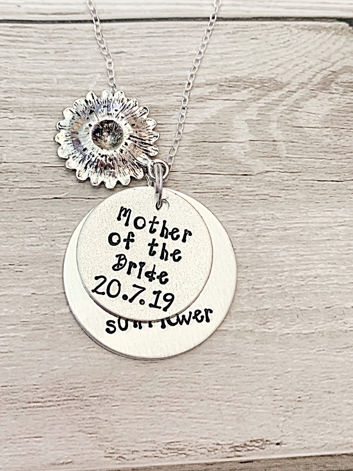 Mother Of The Bride Necklace Wedding Gift For Mum Sunflower | Etsy