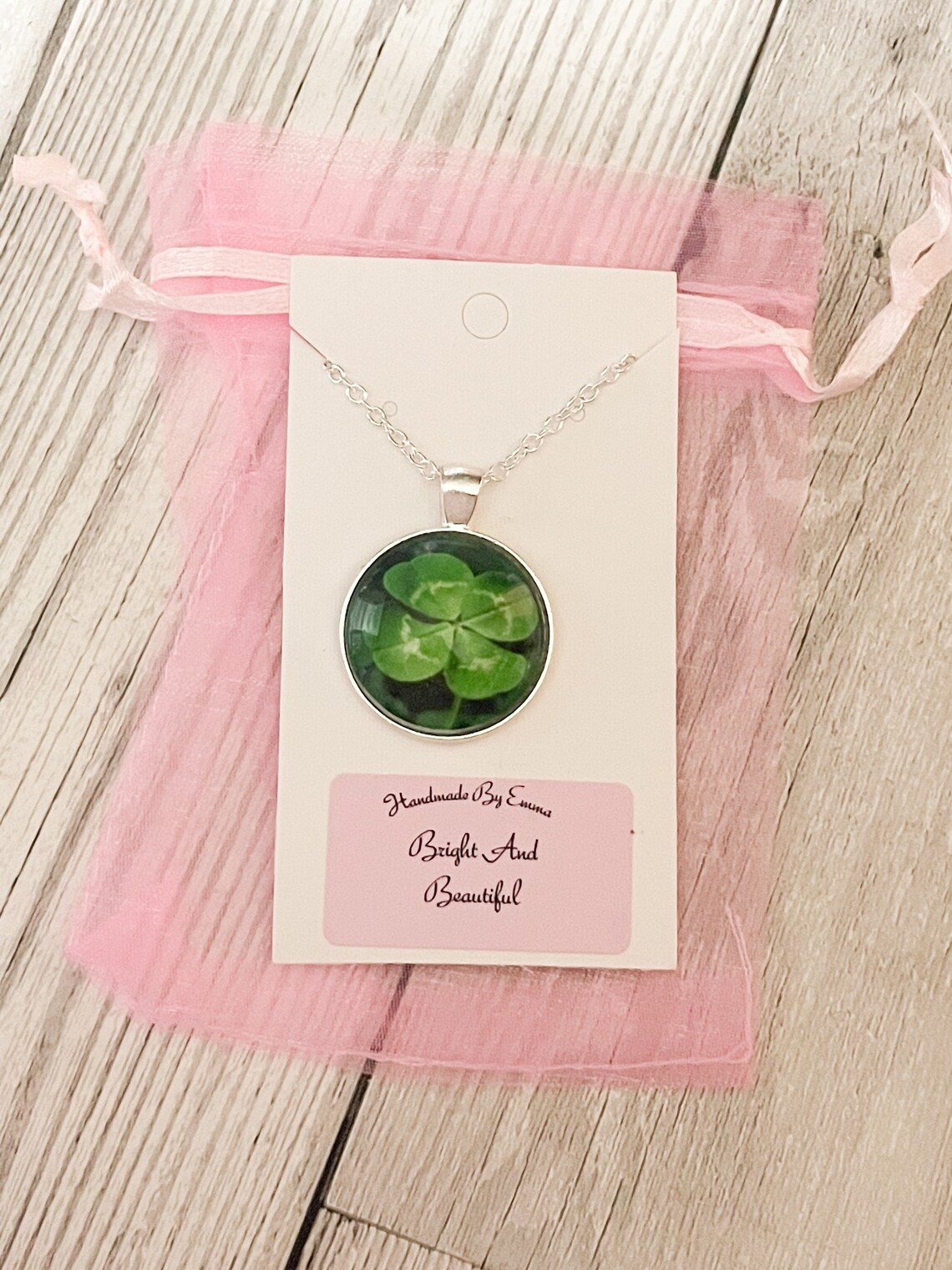 Irish Emblem St Patricks Necklace Shamrock Necklace Four | Etsy UK