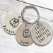Little Monsters Keychain Dad Gift, Hand Stamped Keyring Personalised ...