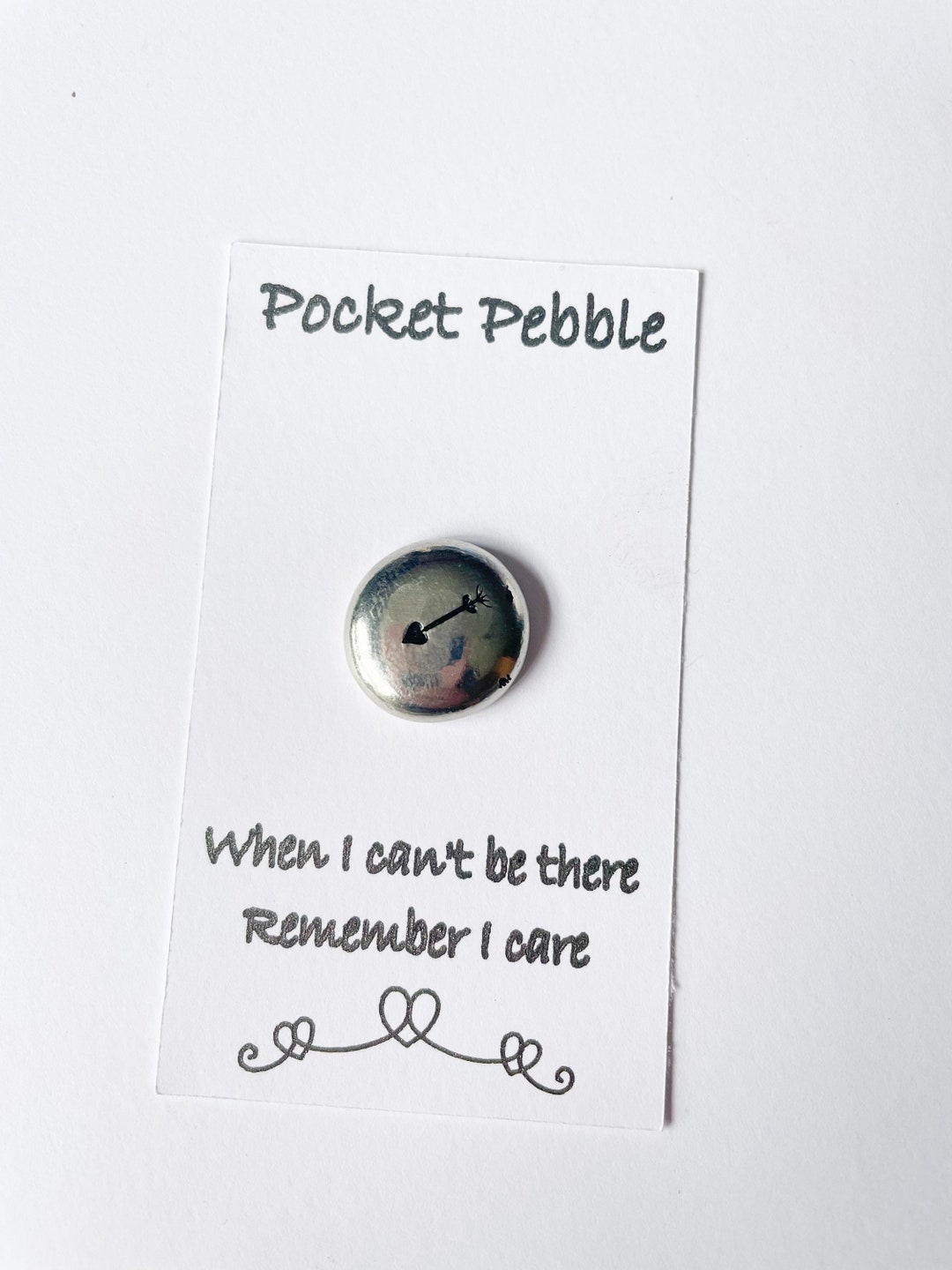 Pewter Pebble,pocket Pebble, Personalised Gift, Long Distance Gift ...