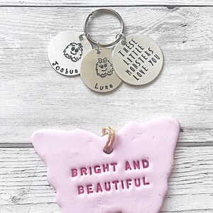 Little Monsters Keychain Dad Gift Hand Stamped Keyring | Etsy