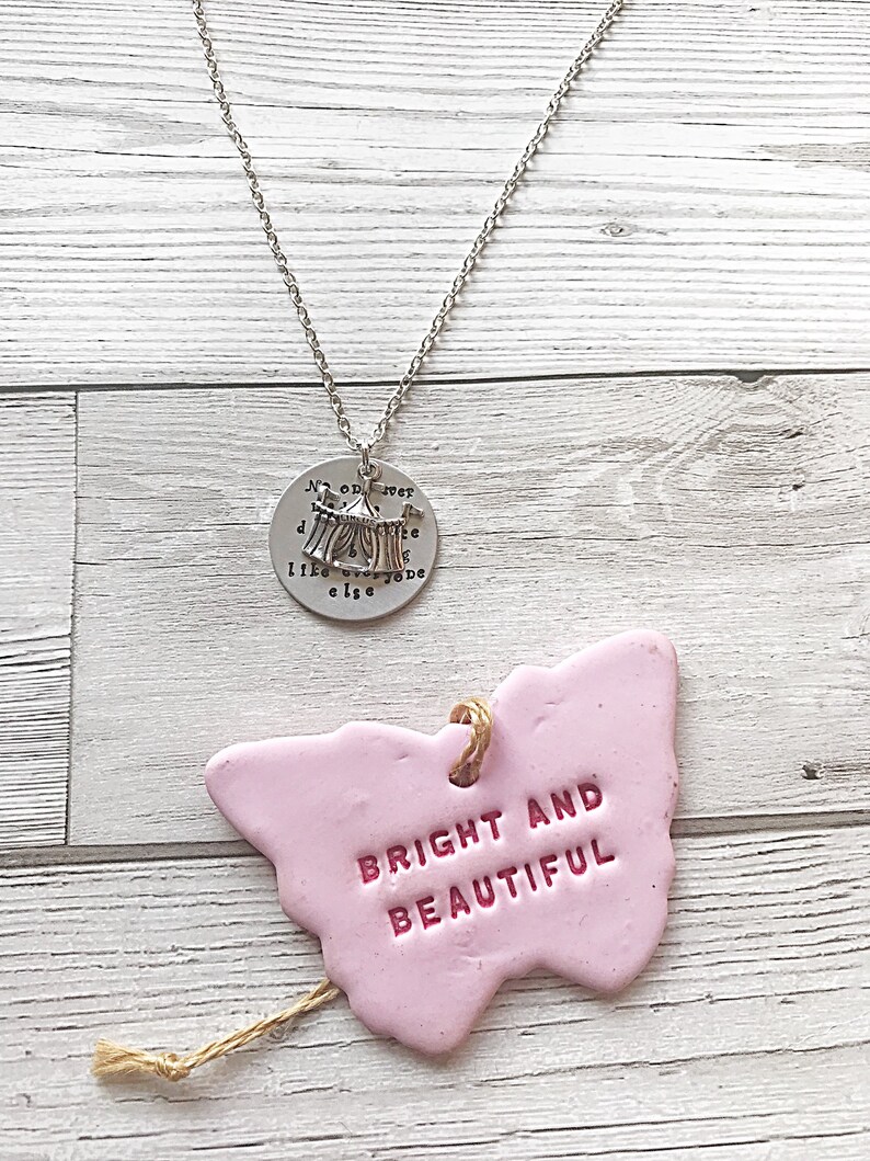 Circus Charm Necklace For Her Hand Stamped Necklace Pendant | Etsy