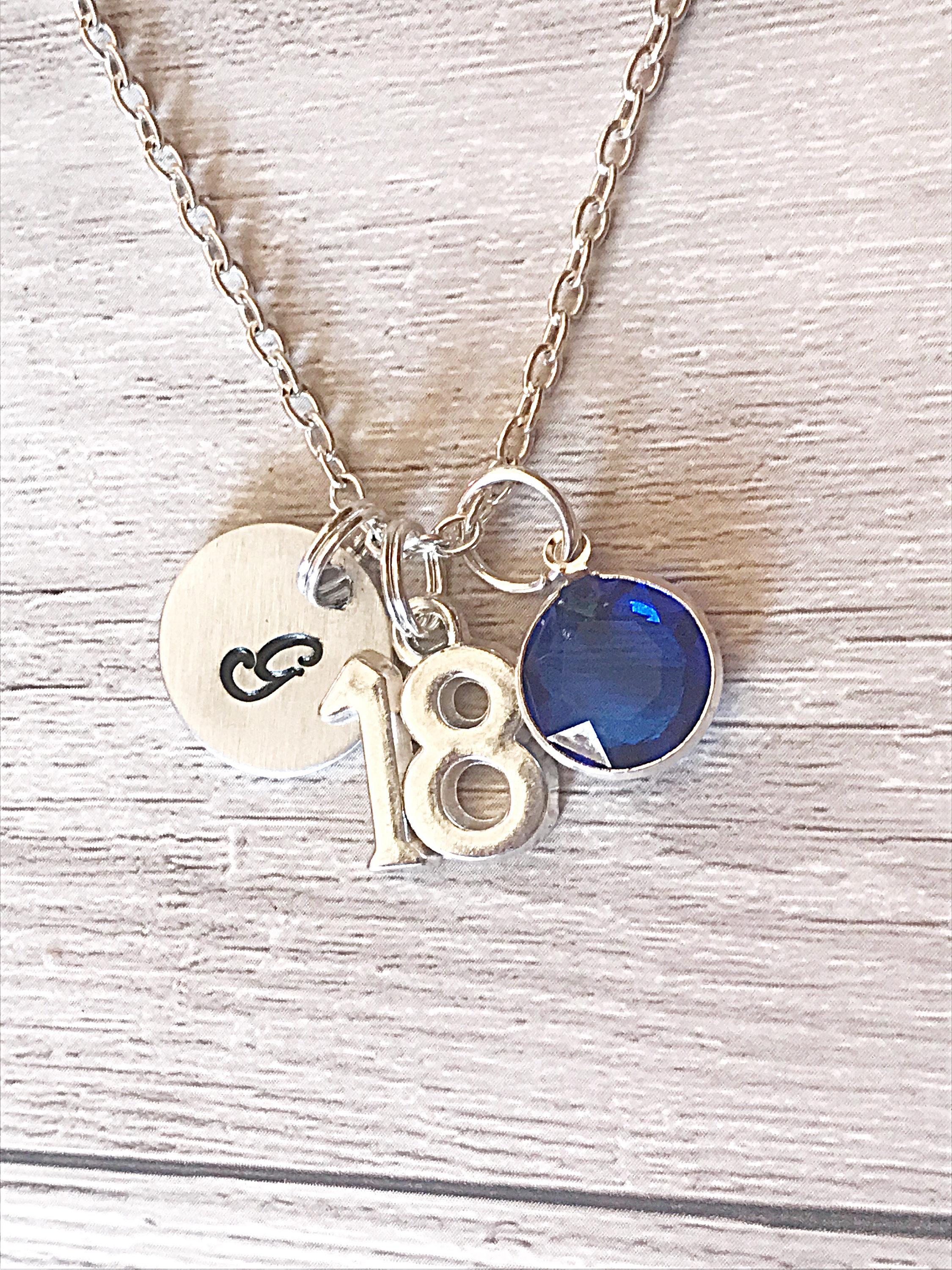 18th Birthday Necklace Personalised Necklace Number - Etsy UK