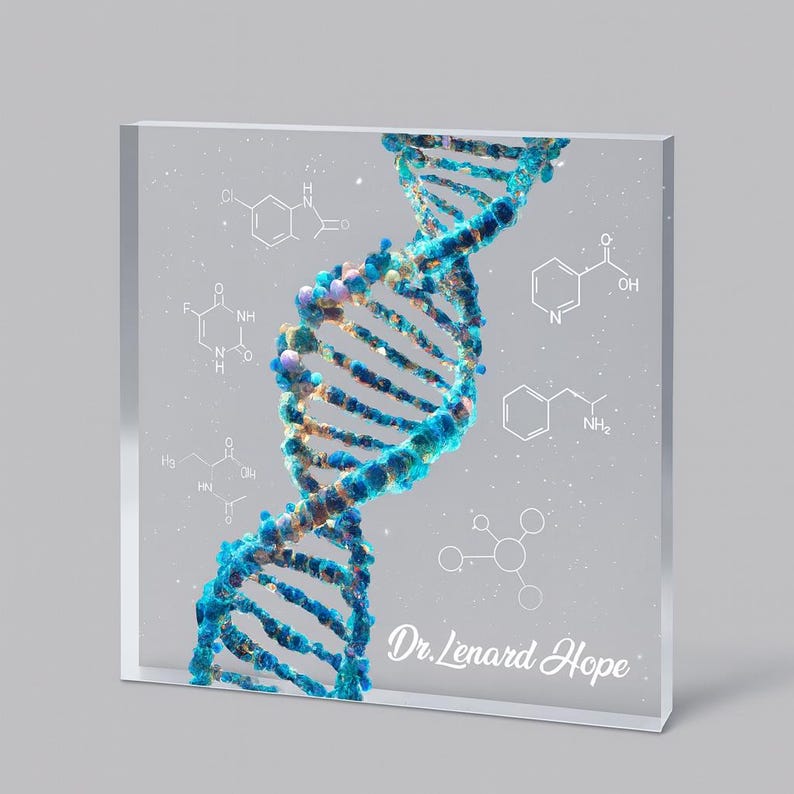 Personalized DNA Acrylic Block, Chemist Gift - Etsy