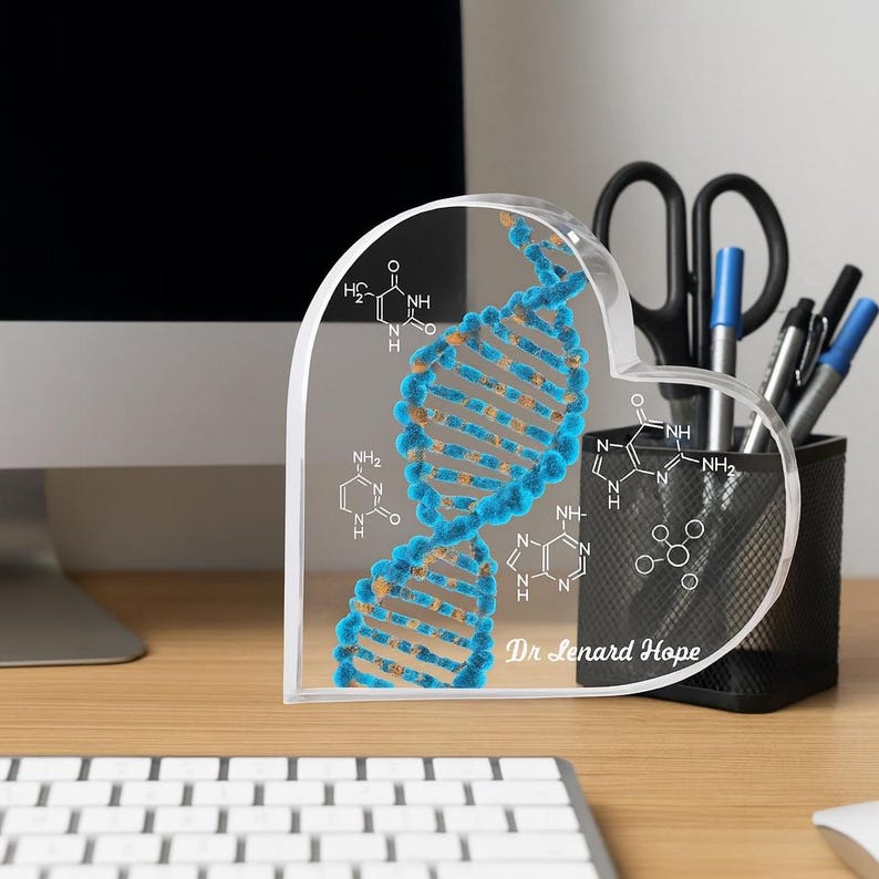 Personalized DNA Acrylic Block, Chemist Gift - Etsy