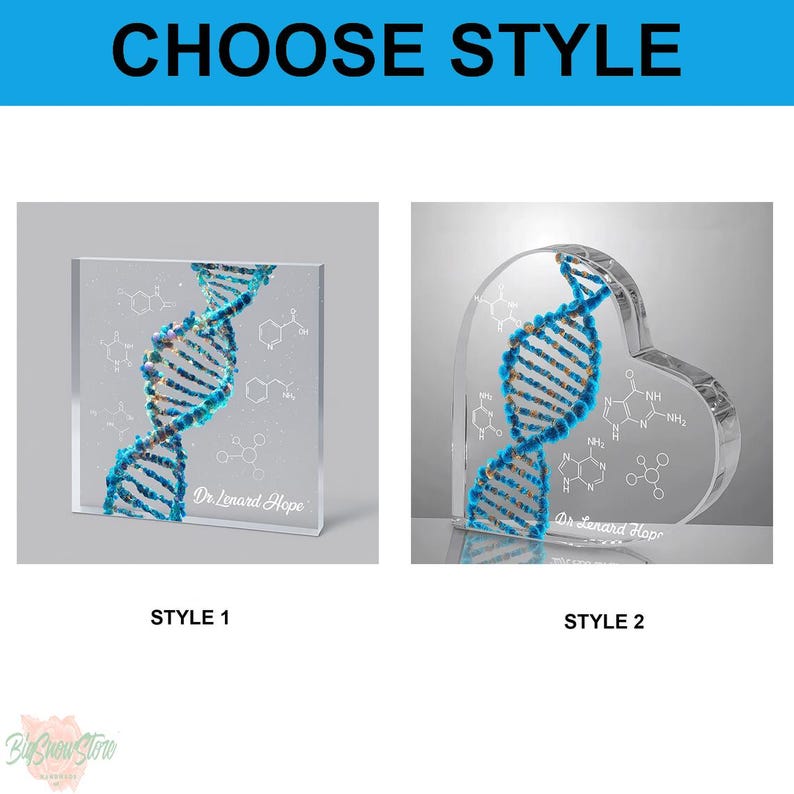 Personalized DNA Acrylic Block, Chemist Gift - Etsy