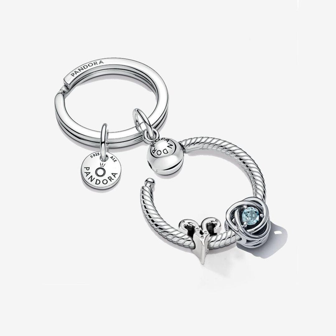 Pandora March Birthday Charm & Aries Zodiac Charm Key Ring Set Rau0991 ...