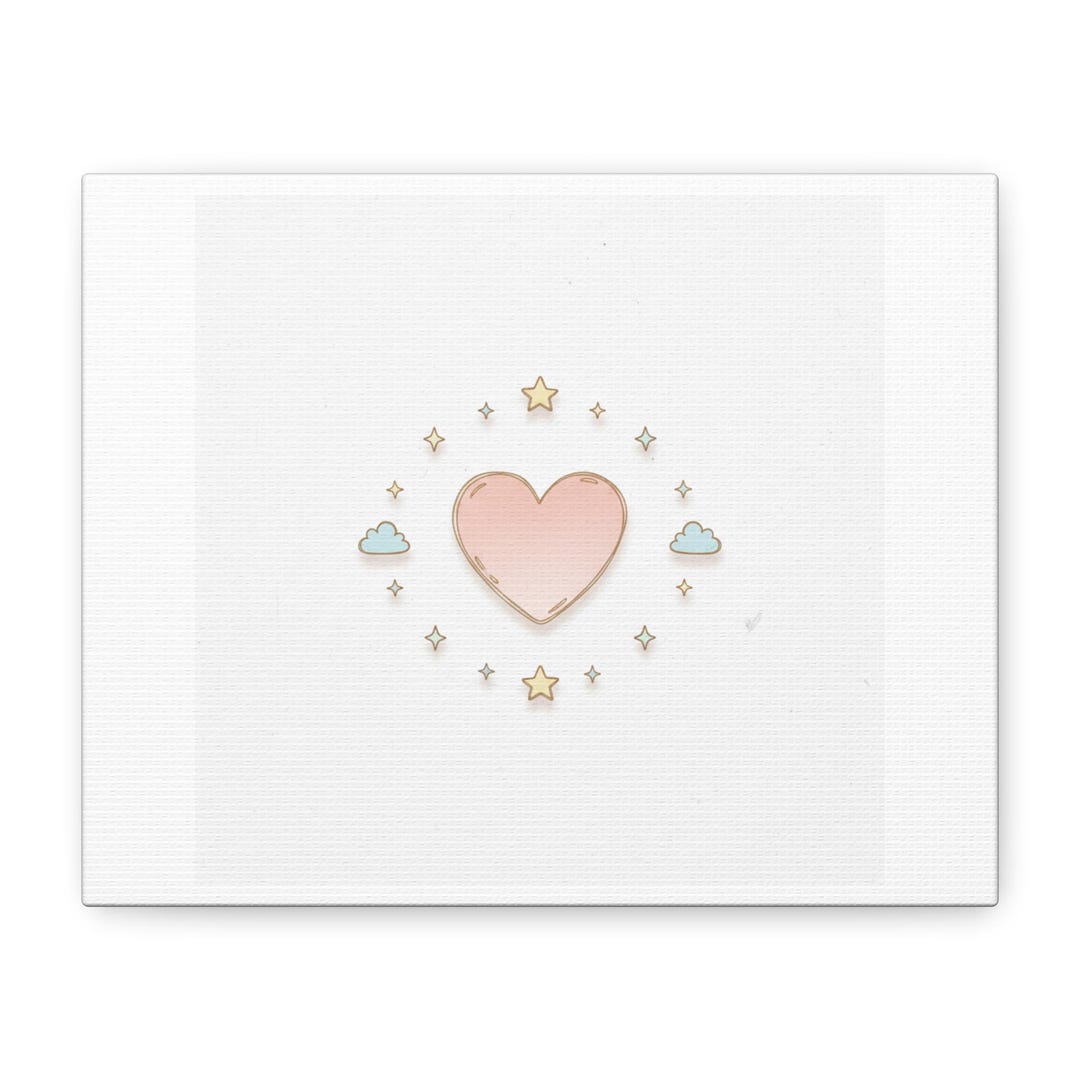 Soft Heart Circle Canvas, Micro-romance Pastel Heart Art | Galentine’s ...