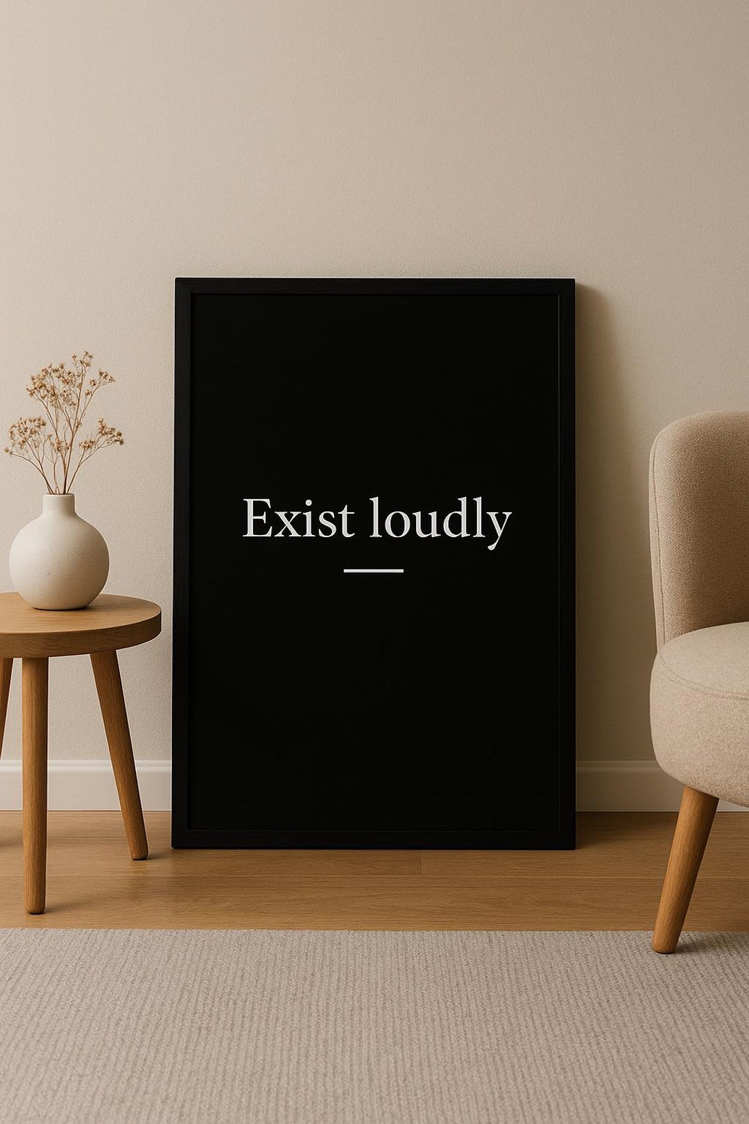 Minimal Poster "exist Loudly"! Fits Into Any Interior.no Watermark ...