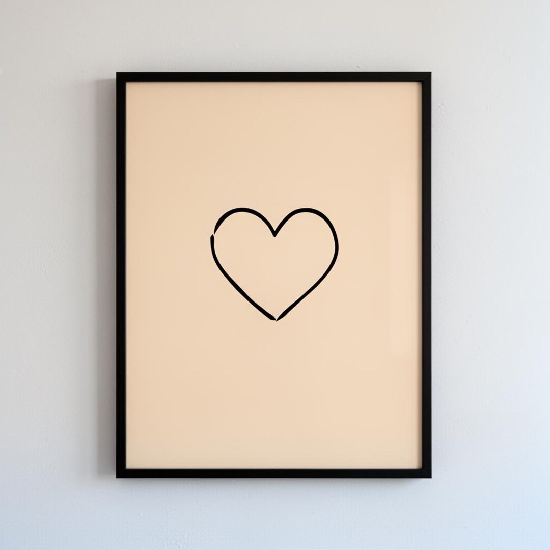 Minimal Heart Poster! Fits Into Any Interior.no Watermark After ...