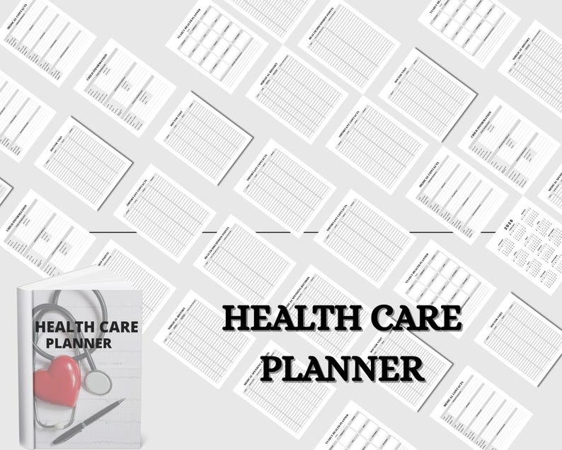 Editable Health Care Planner Printable | Medical Appointments ...
