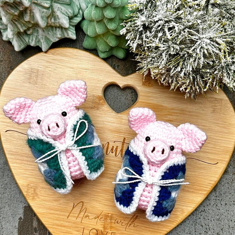 Frazzle Piggy in a Blanket - Crochet Sleeping Pig Plush - Cozy ...