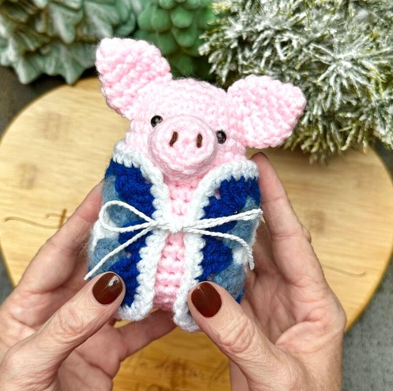 Frazzle Piggy in a Blanket - Crochet Sleeping Pig Plush - Cozy ...