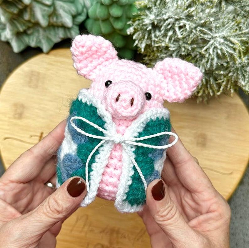 Frazzle Piggy in a Blanket - Crochet Sleeping Pig Plush - Cozy ...