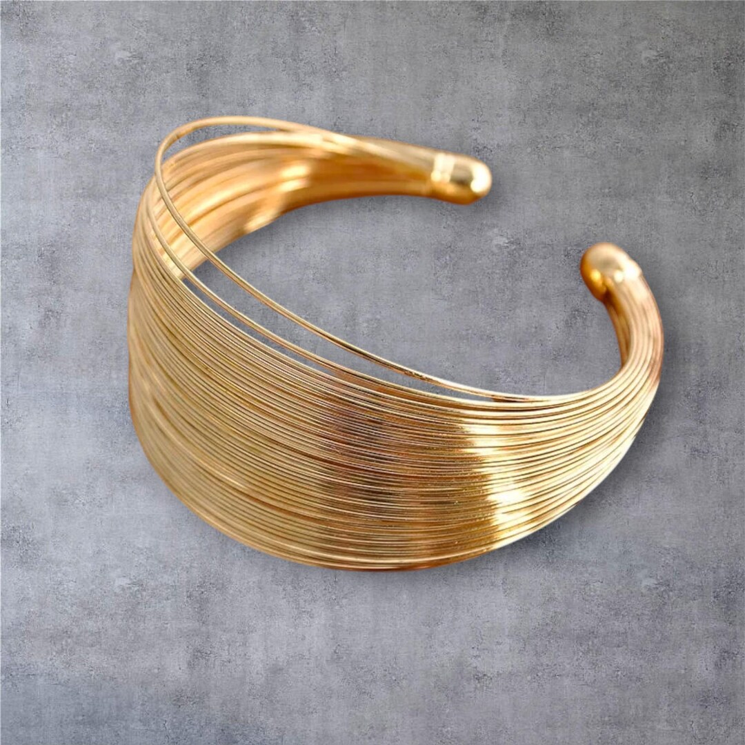 Open Shape Cuff Bracelet for Women - Resizable, Gold & Silver - Etsy