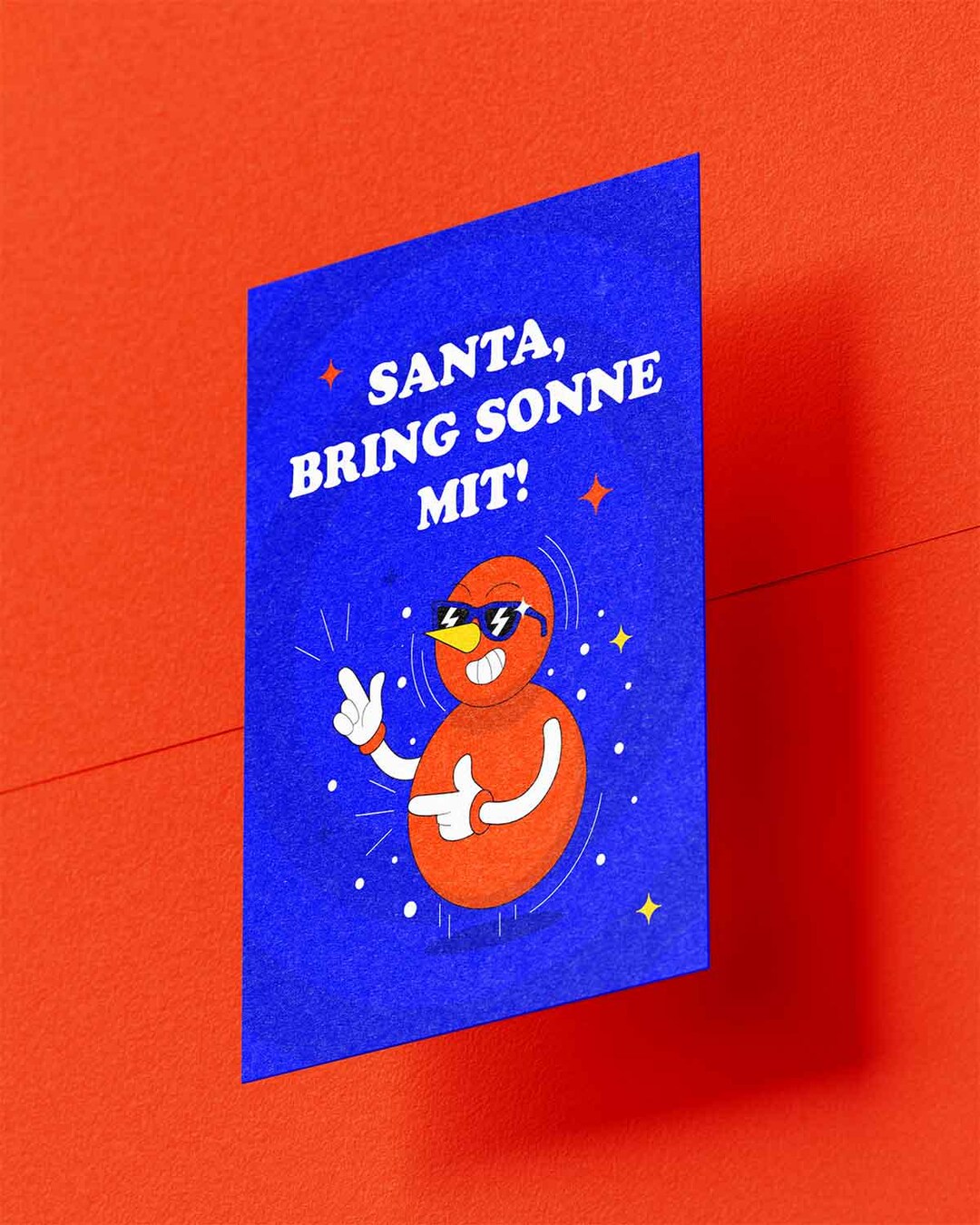 Weihnachtskarte “santa, Bring Sonne Mit!” – Funny Christmas Card With ...