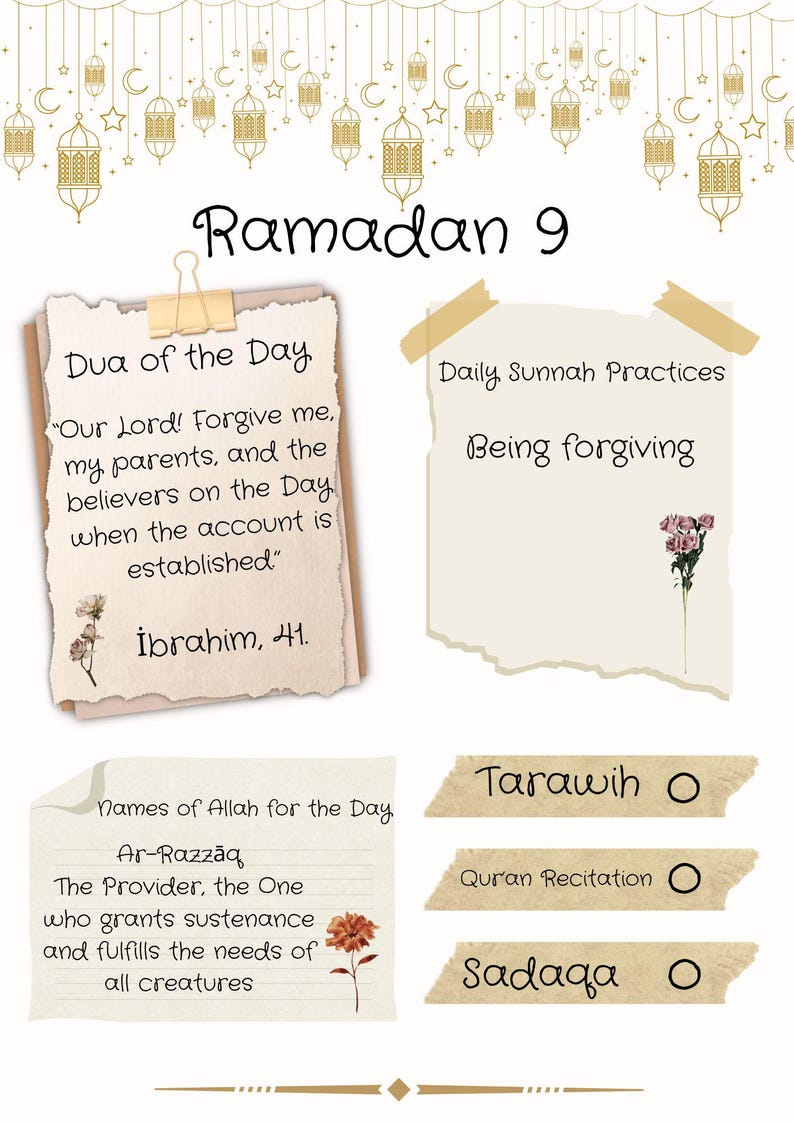 Ramadan Planner Printable | Islamic Ramadan Journal | Daily Duas ...