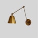 Mid-century Modern Brass Swing Arm Wall Sconce, Adjustable Reading ...