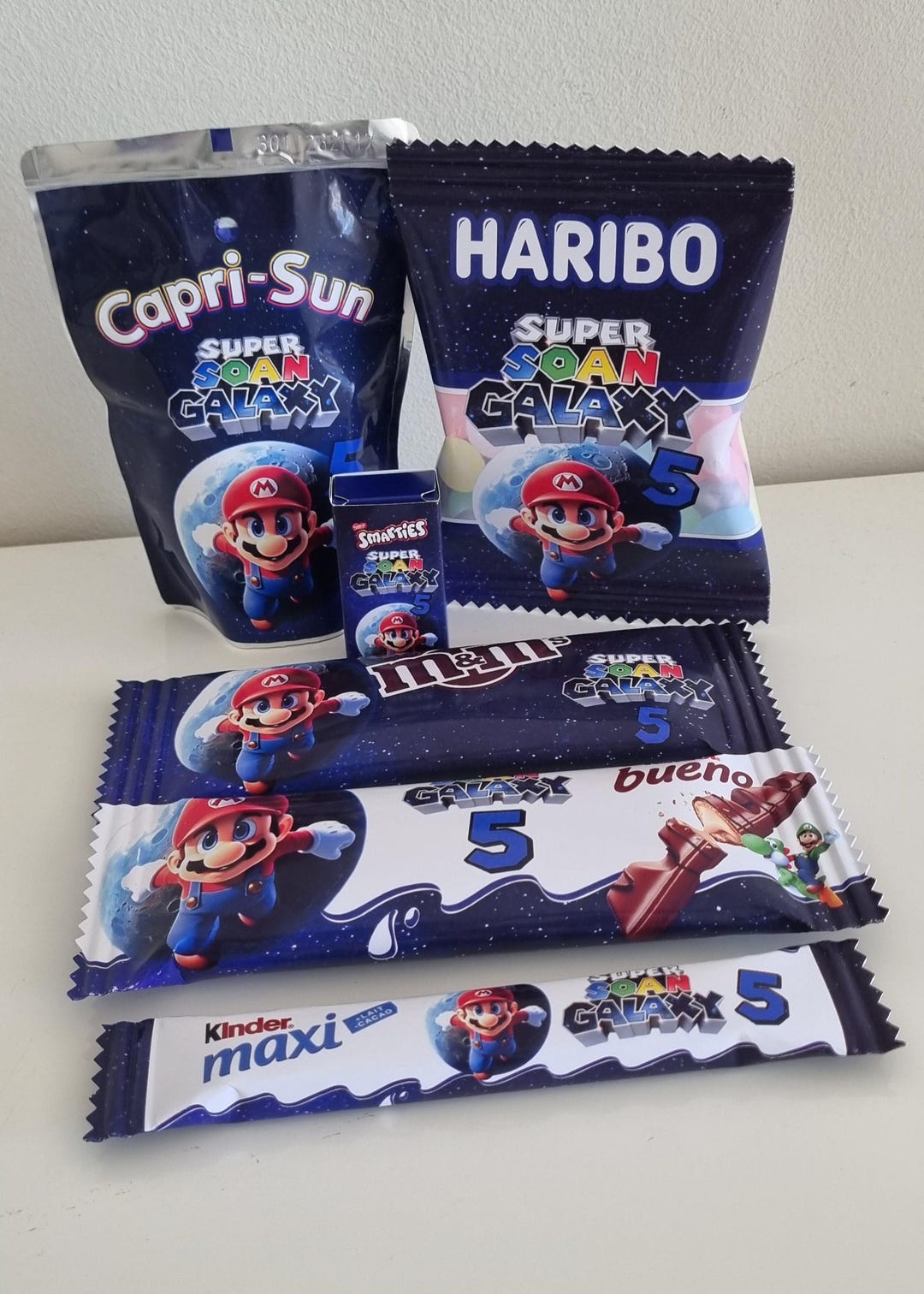 Personalized Candy Bag for a Boy's Birthday | Candy Bar Decoration ...
