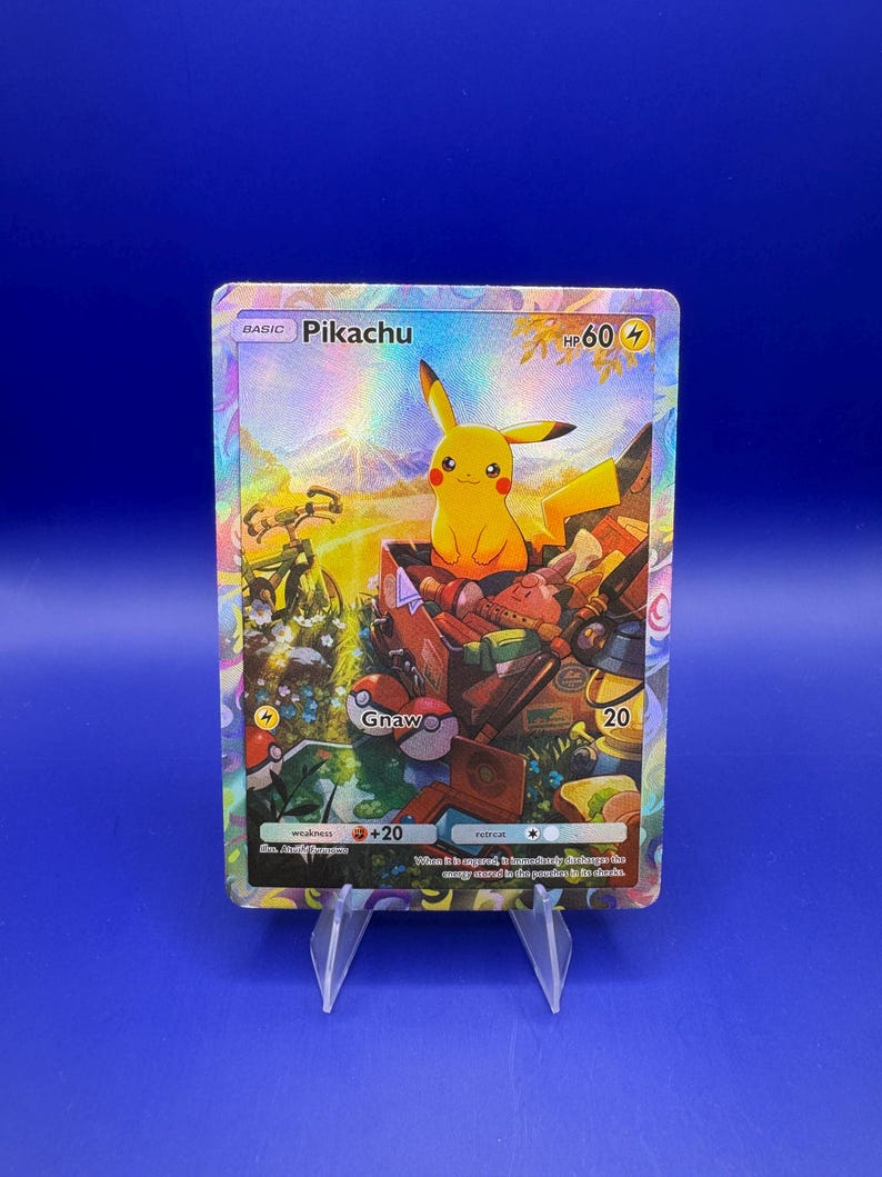 Custom Card Pikachu - Etsy