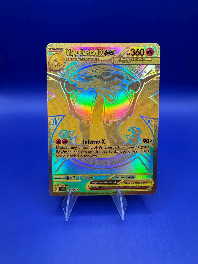Mega Charizard X EX Gold Card - Custom Fan Art Proxy - Etsy