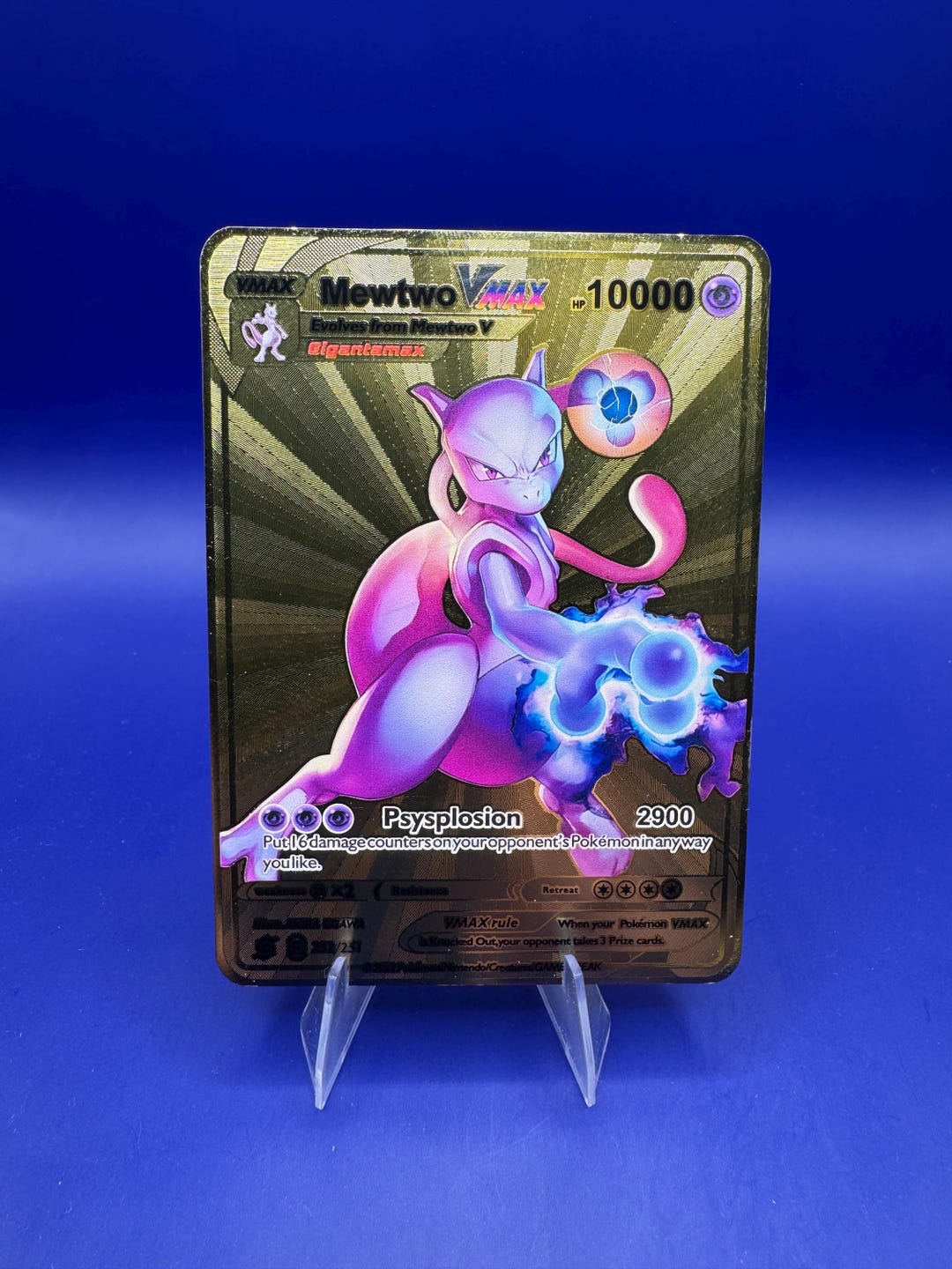 Mewtwo Metal Card - Etsy