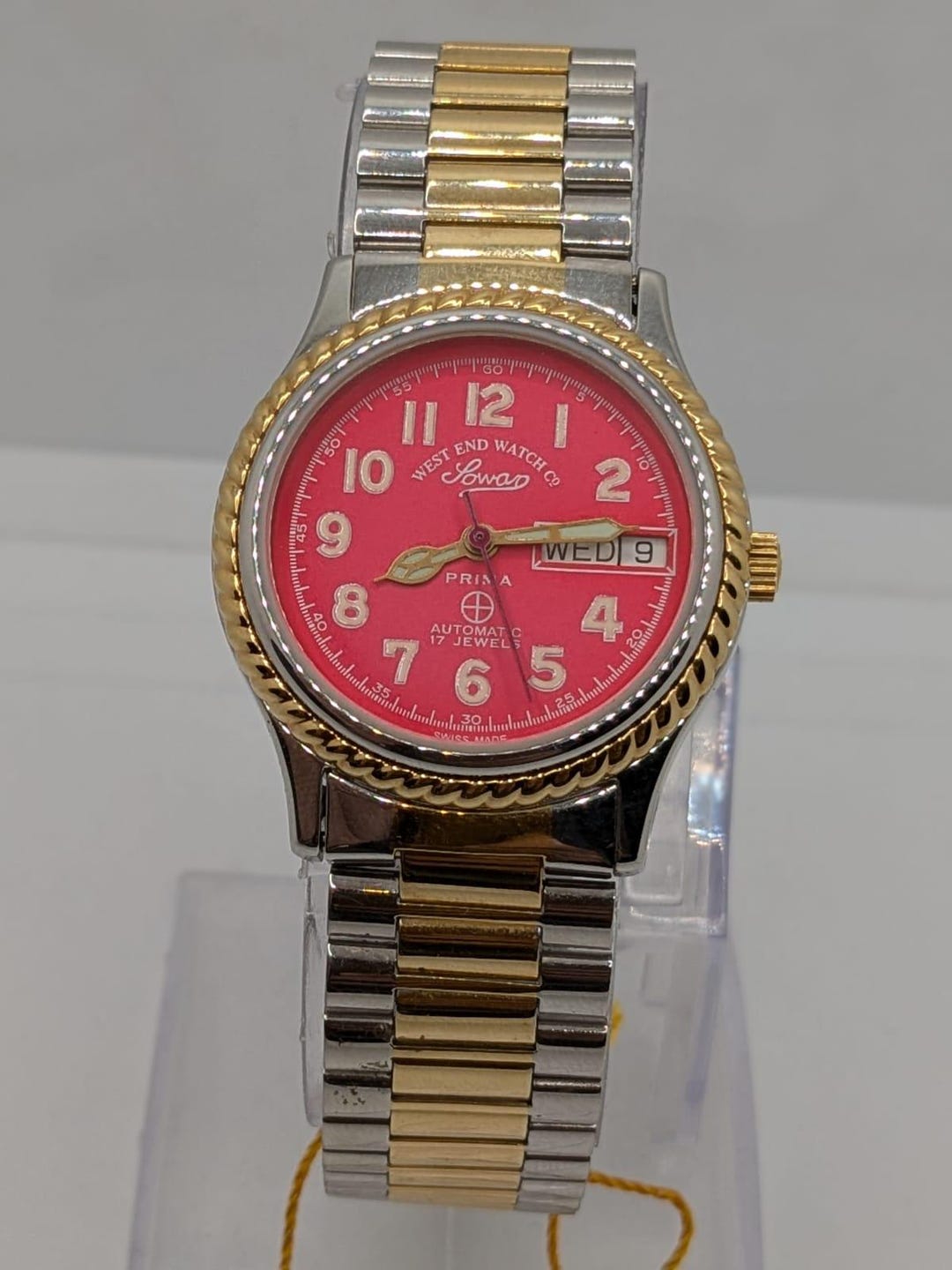 Vintage West End Sowar Prima Automatic Watch, Pink Dial, Swiss Made - Etsy