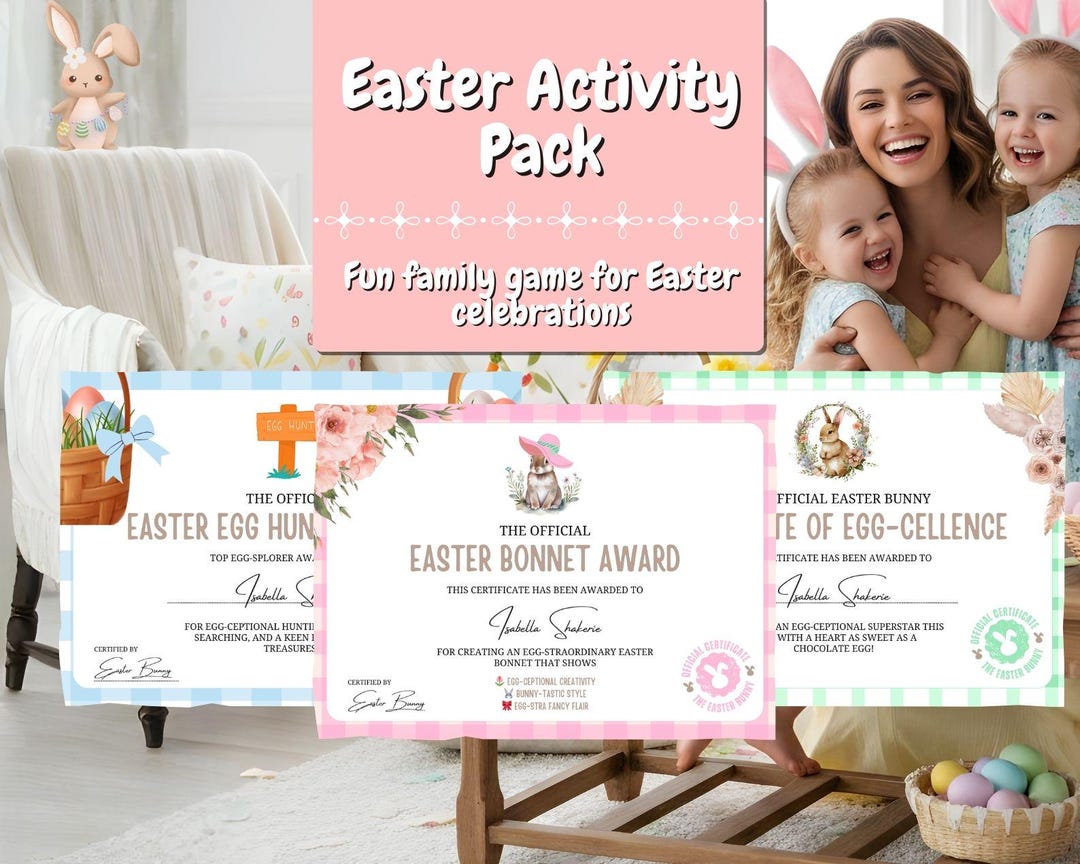 38-page Easter Activity Bundle for Kids – Printable Activity Set ...