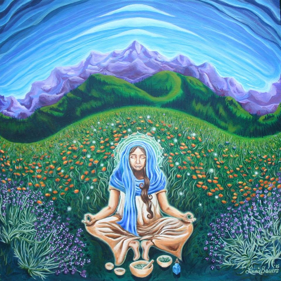 Receiving, Acrylic on Canvas, 2015, Visionary Art, Lemuria, Pleiadian ...