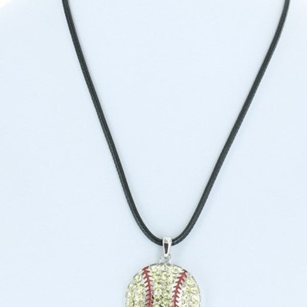 Baseball Bling Necklace - Etsy