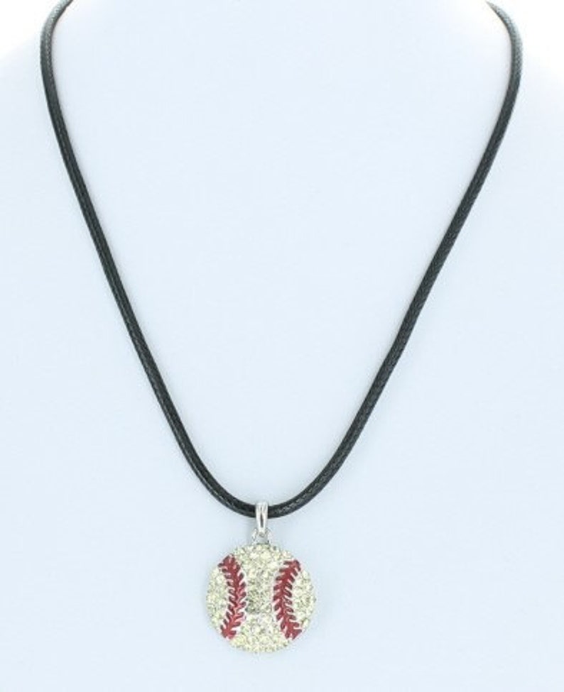 Baseball or Softball Bling Necklace 1" Pendant - Etsy